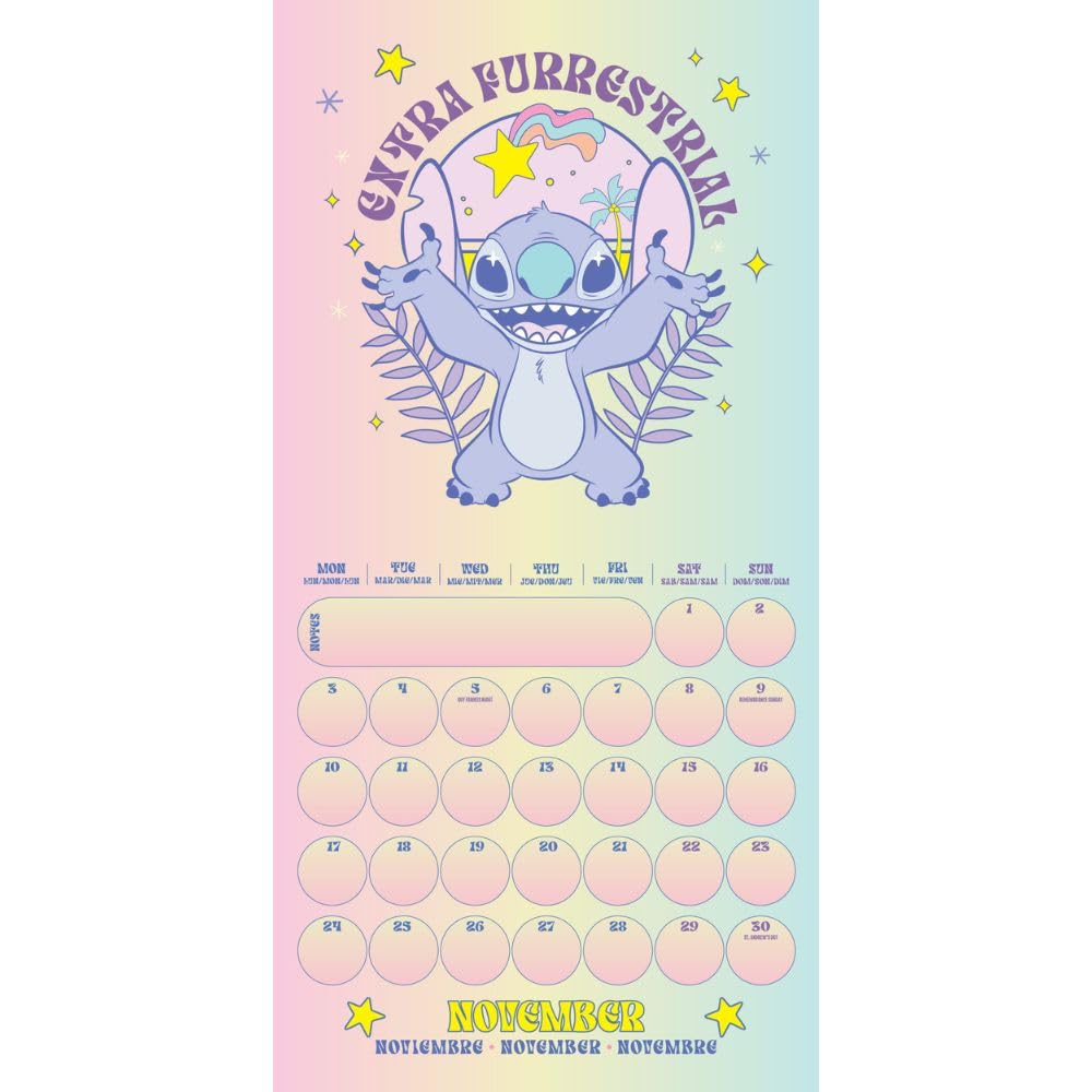Lilo & Stitch 2025 Square Wall Calendar | Showorld UK